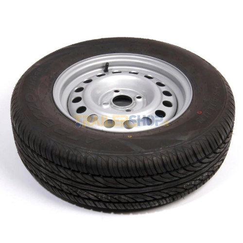 Prodotto: RUOTA 155 R13 C/8 4H E30 600 KG PER RIMORCHIO ELLEBI 100X4 FORI (RICAMBI RIMORCHI ...